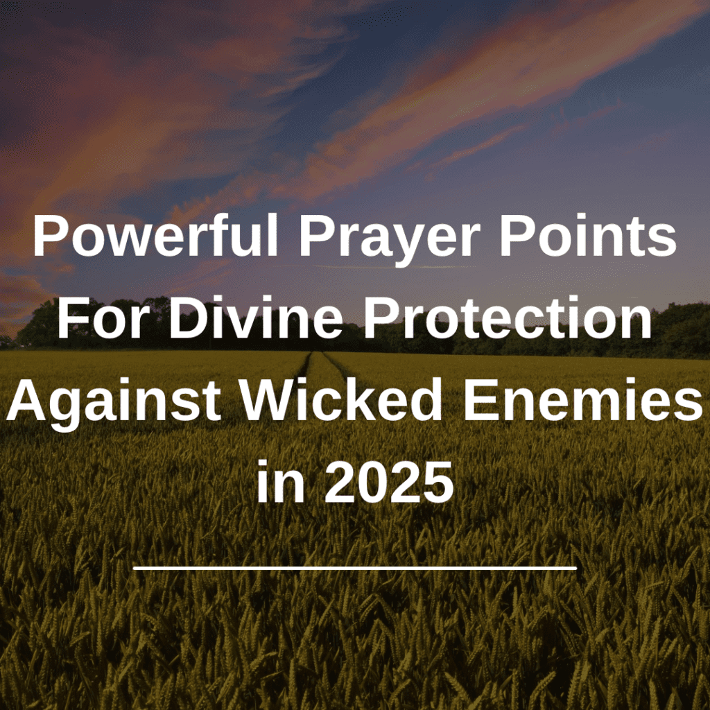 Powerful Prayer Points For Divine Protection Against Wicked Enemies in ...