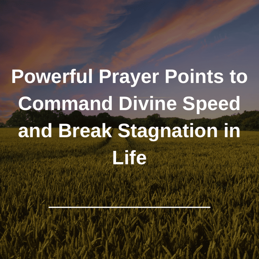 Powerful Prayer Points to Command Divine Speed and Break Stagnation in ...